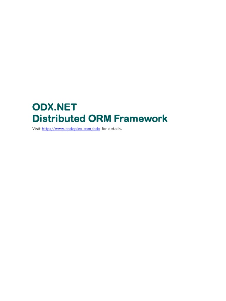 Distributed ORM Framework Distributed ORM Framework Distributed ORM Framework Distributed ORM ...