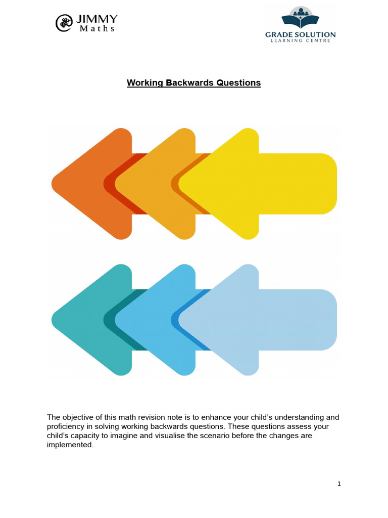Working Backwards Questions | PDF