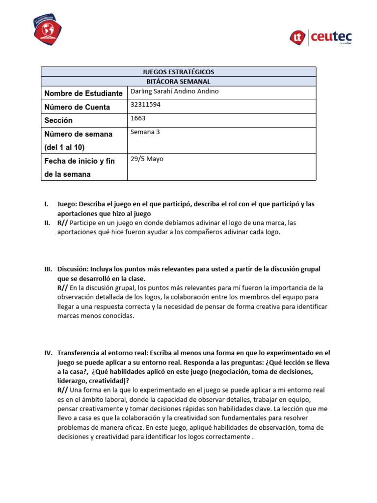 Annotated-Bitácora Semana 3 | PDF