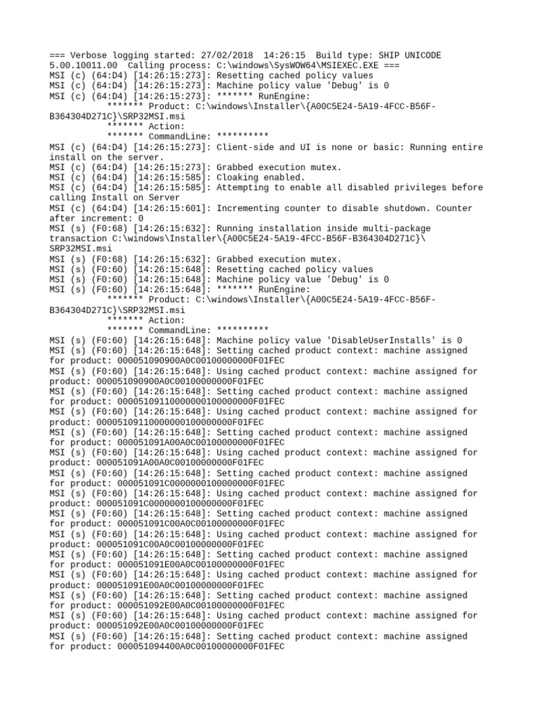 Log MF Install | Download Free PDF | Windows Registry | Ibm Pc Compatibles