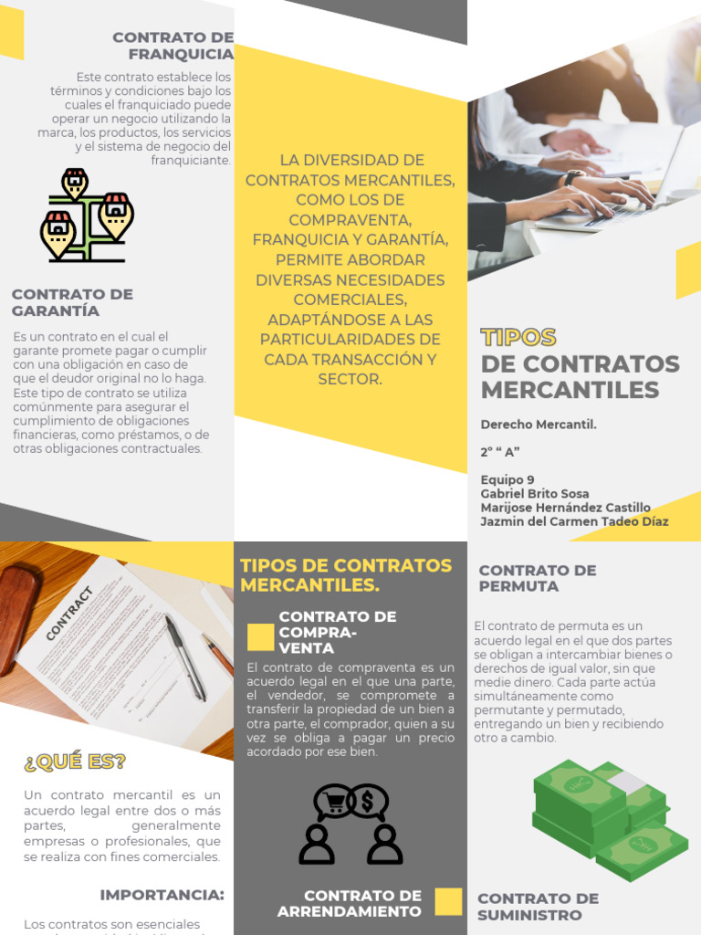 Tipos de Contratos Mercantiles | PDF | Economias | Business