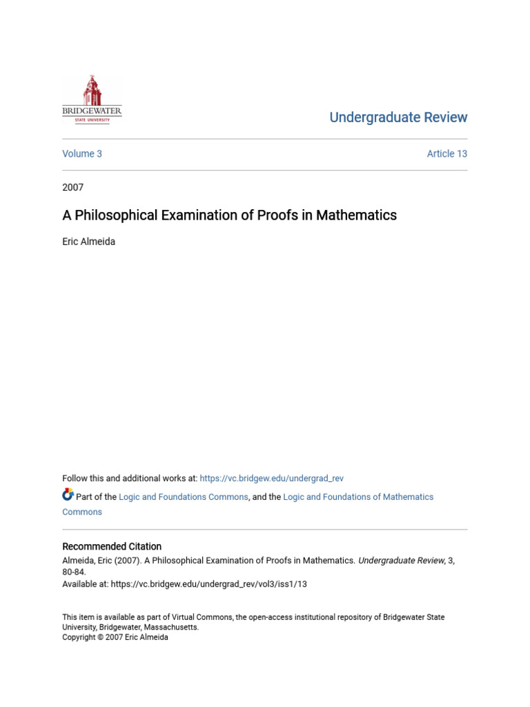 Proofs in Mathematics | PDF | Mathematical Proof | Theorem