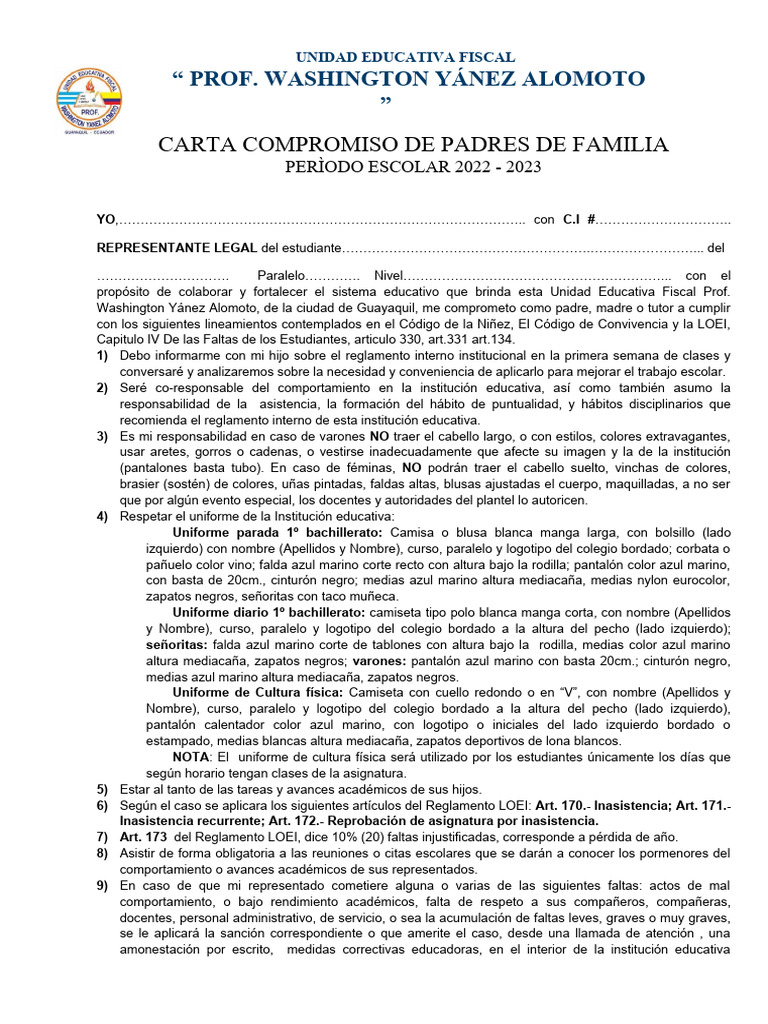 Acta Compromiso | PDF | Ropa | Moda