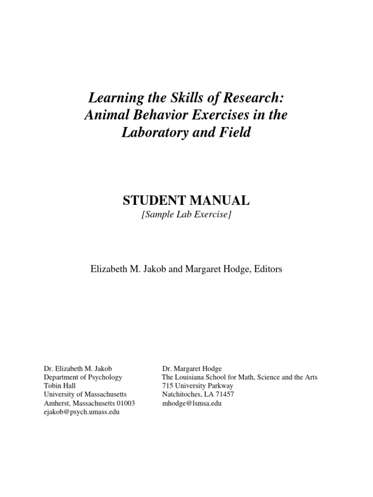 Animal Behavior Research Skills | PDF | Meerkat | Zoology
