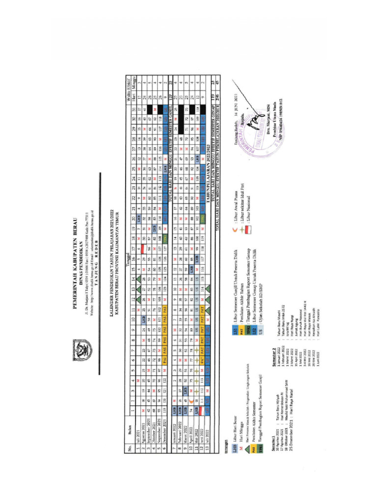 Kaldik Tapel 2021-2022 | PDF
