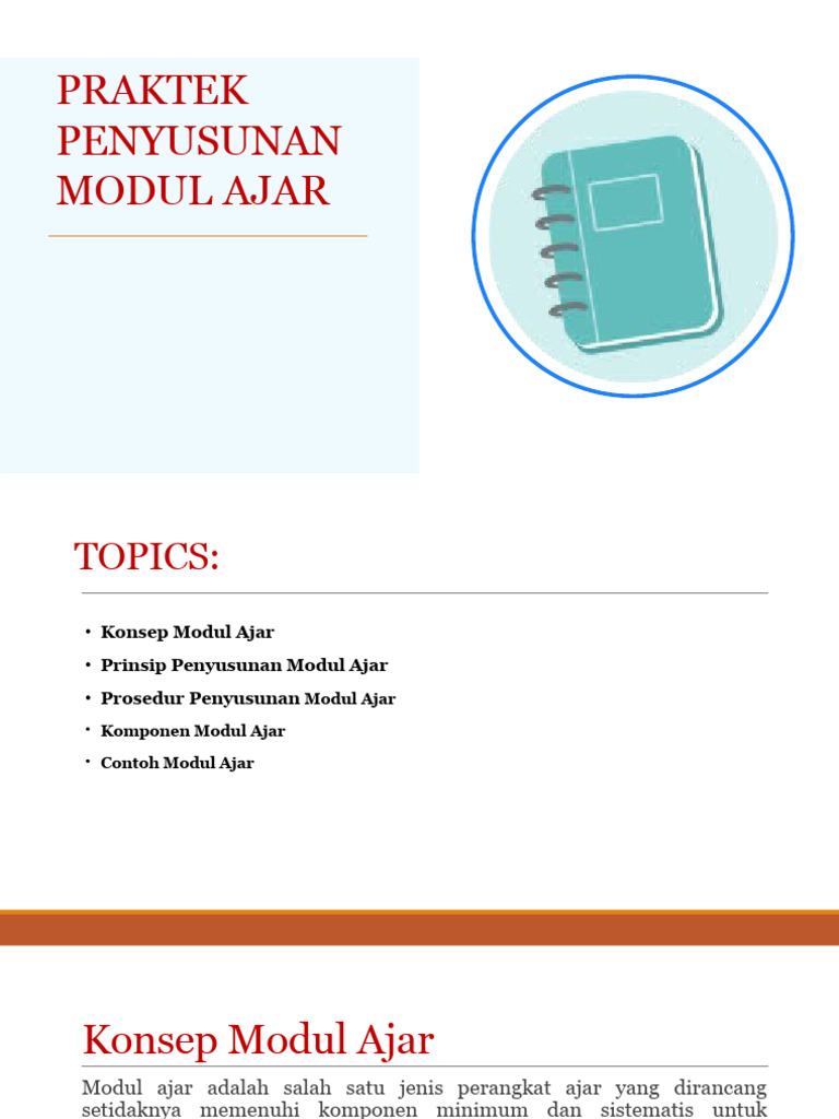 Panduan Penyusunan Modul Ajar Efektif | PDF