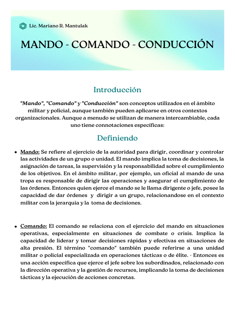 Tema 1 - Mando, Comando y Conduccion | PDF | Laozi | Tao