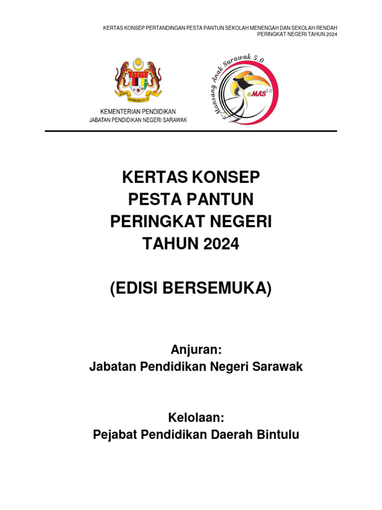 KK Pesta Pantun Peringkat Negeri Tahun 2024 | PDF