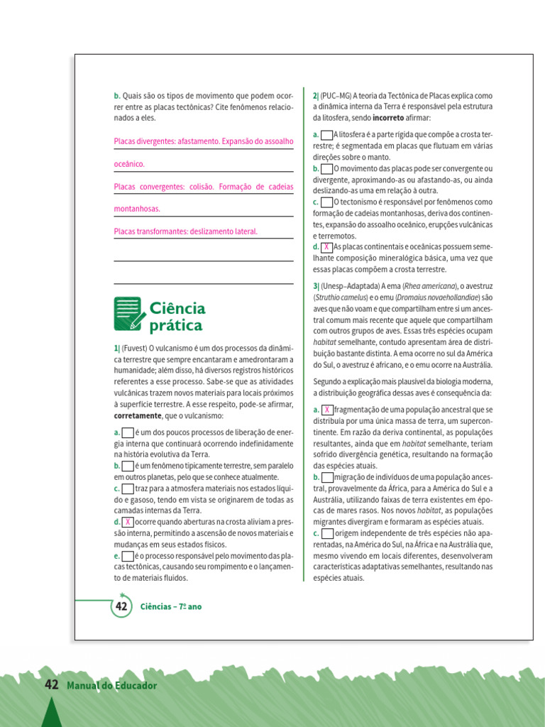7º Ano Ciência Prática Corrigida | PDF | Terra | Terremotos