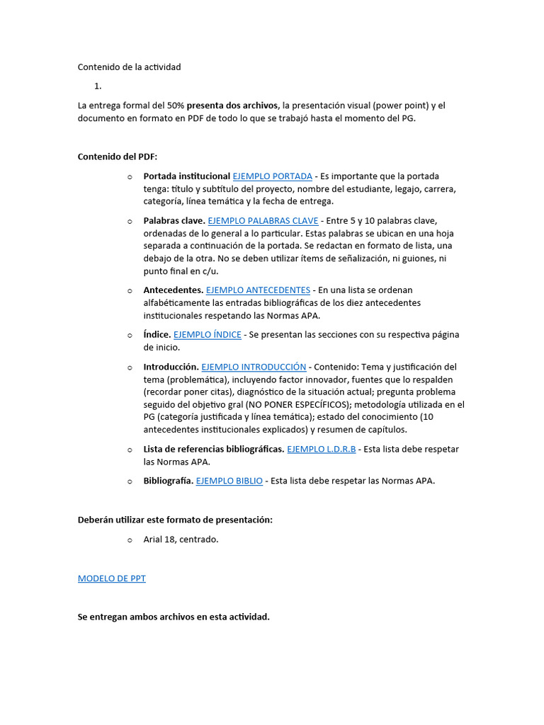 Consigna | PDF | Bibliografía