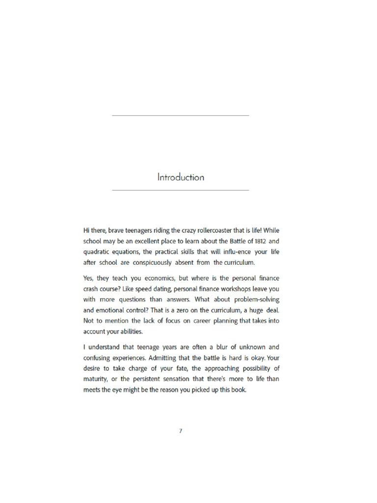 ACX Script Life Skills For Teens | PDF