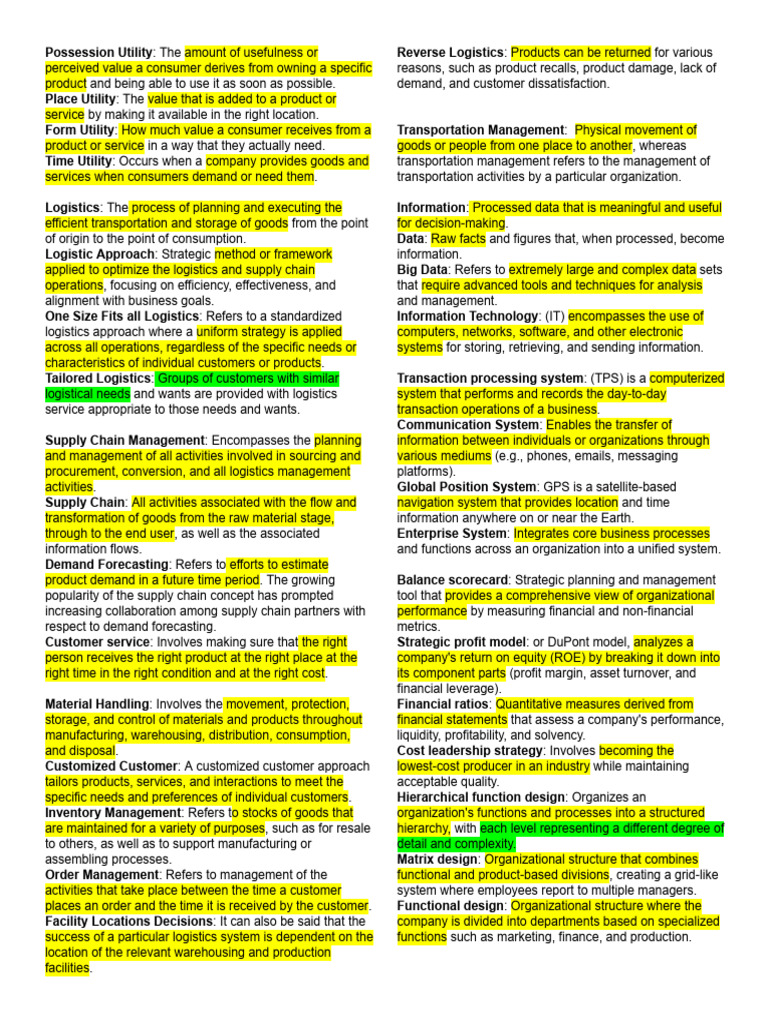 GUIA - OLog Final | PDF | Logistics | Cargo