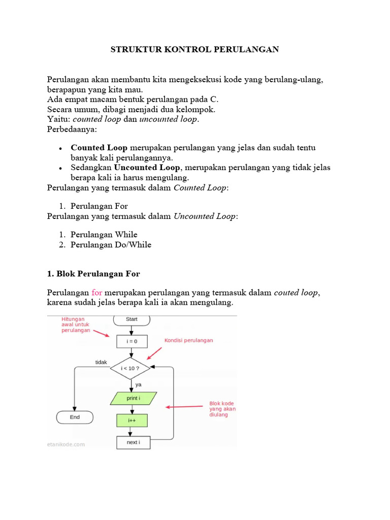 STRUKTUR KONTROL PERULANGAN | PDF STRUKTUR KONTROL PERULANGAN | PDF