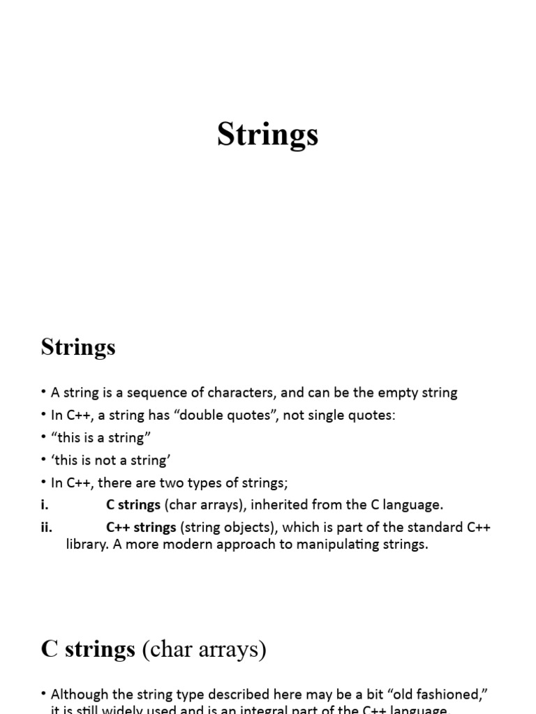 Strings 2 | PDF | String (Computer Science) | C++