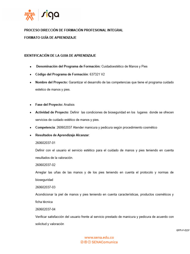 Guia de Aprendizaje Atend-M y P | PDF | Clavo (anatomía)