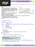 Exercice corrigé : Circuit RLC forcé | PDF | Tension électrique ...