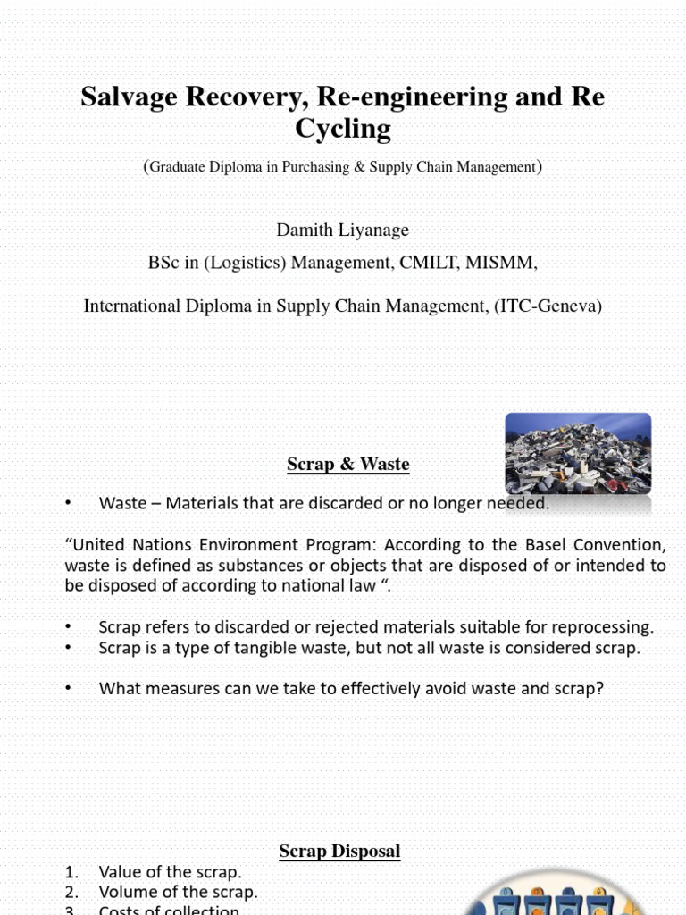 Lecture - Waste Management | PDF | Waste | Recycling