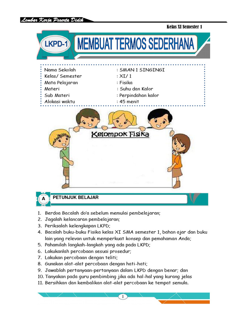 Lkpd Suhu Dan Kalor Pdf