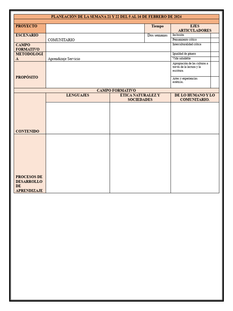 Formato de Planeación | PDF | Aprendizaje | Cognición