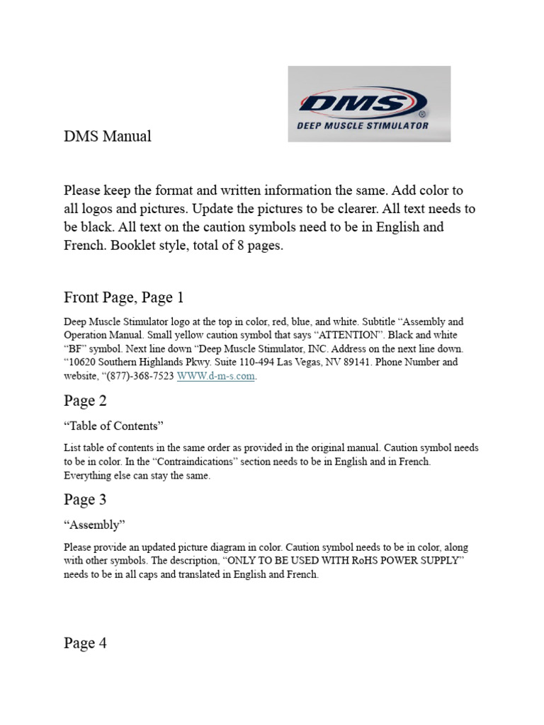 DMS Manual Redesign | PDF