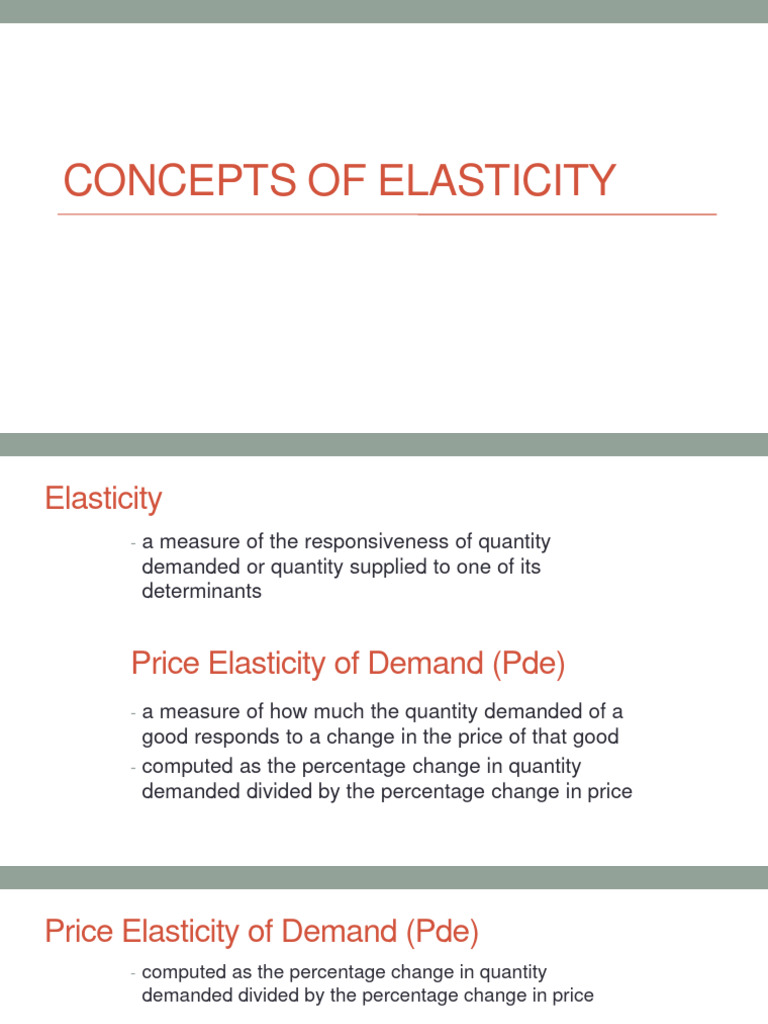 5 - Concepts of Elasticity (Notes) | PDF | Business | Technology ...