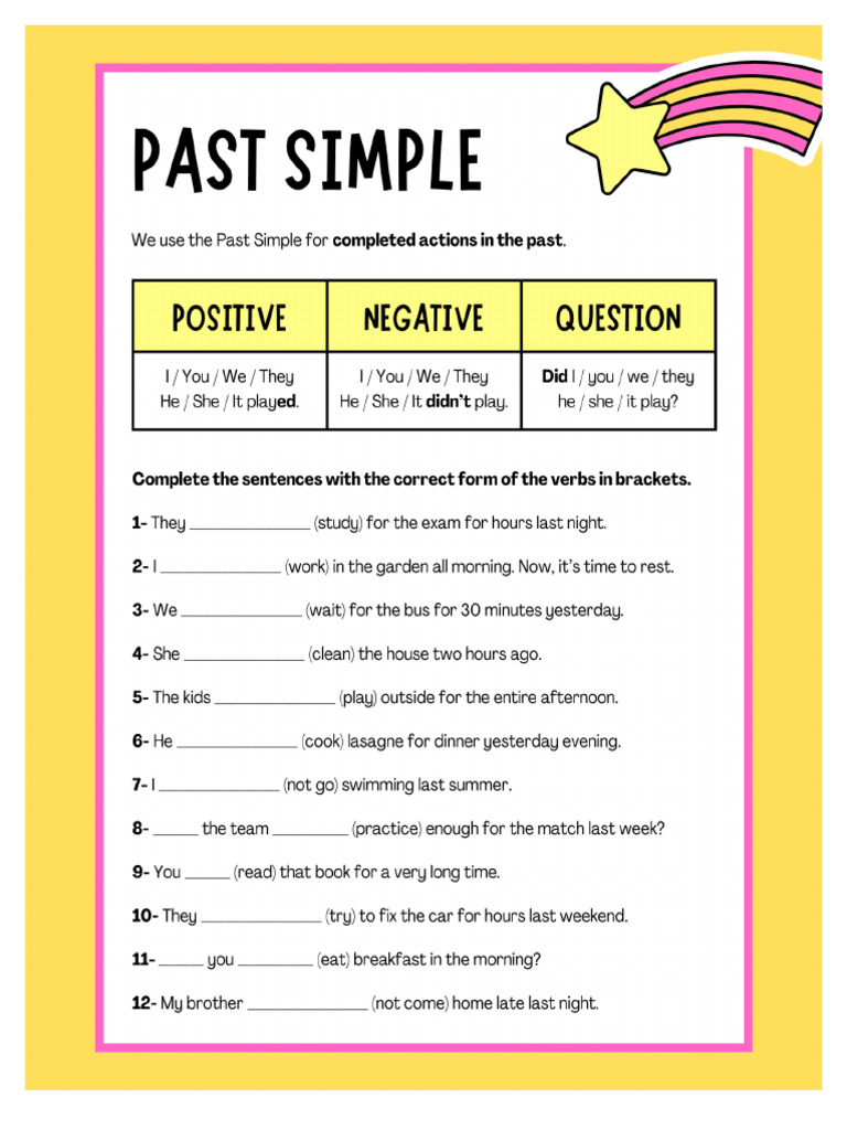 Simple Past Acts | PDF