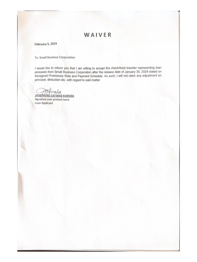 Waiver | PDF