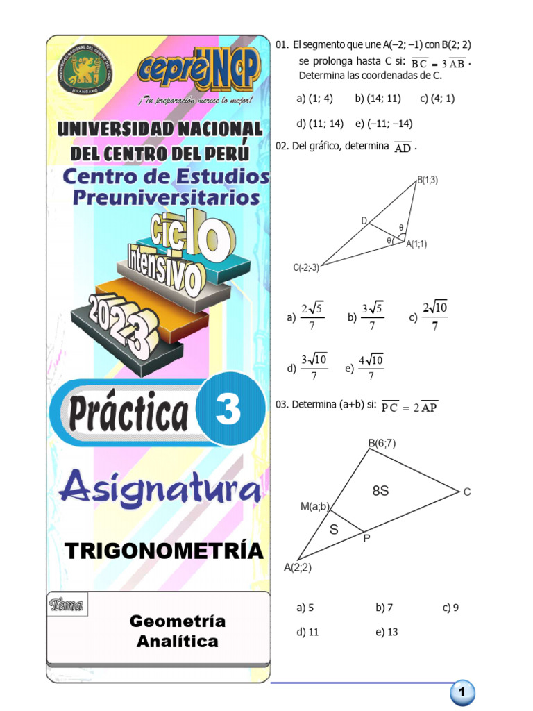 SEMANA 3 TRIGO | PDF | Triángulo | Geometría analítica