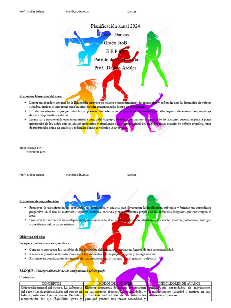 5to B Ep 9 Avellaneda 2024 | PDF | Bailes | Maestros