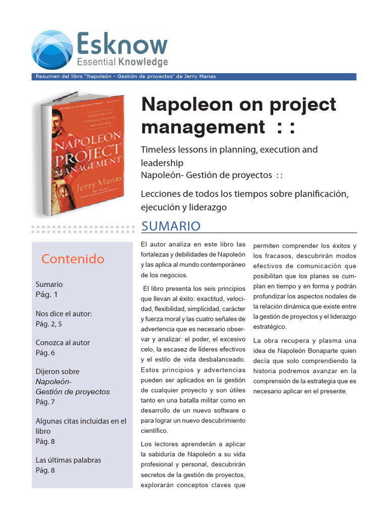 Napoleon - Project Management | PDF | Napoleón | Gestión de proyectos
