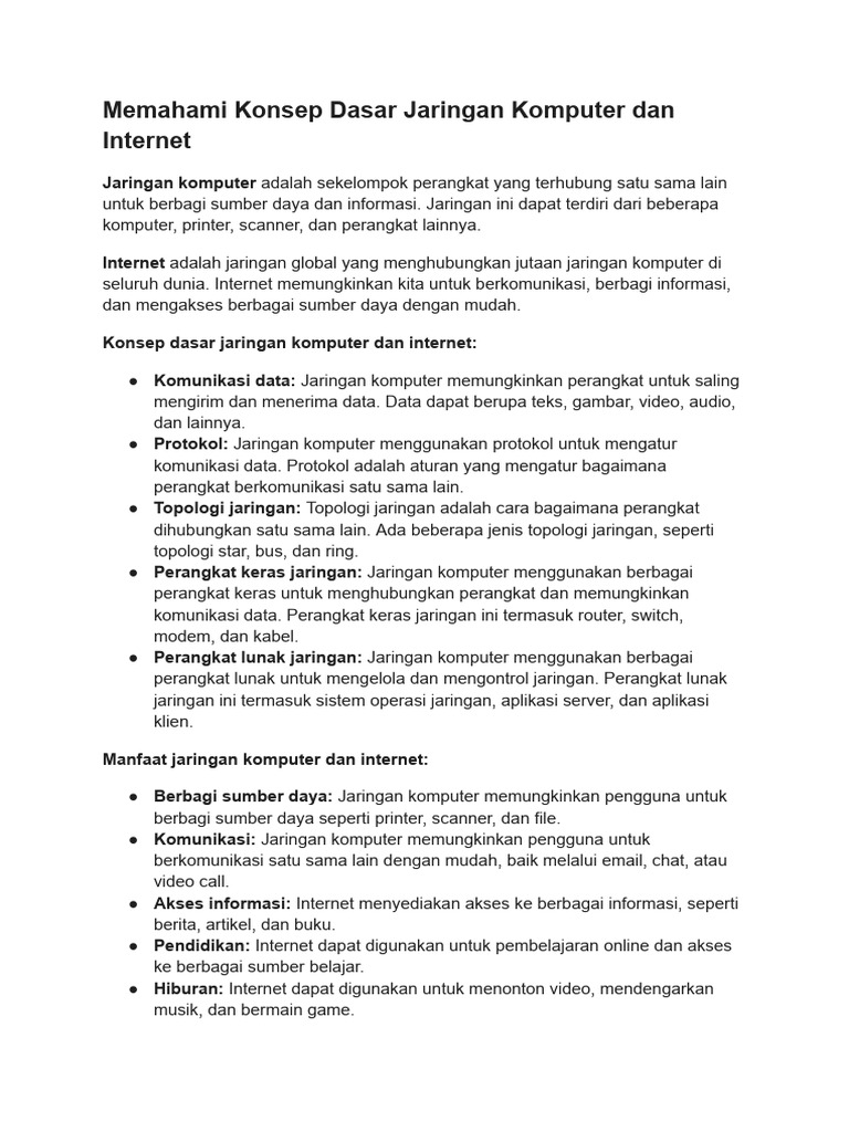 Salinan Dari Modul Ajar Jaringan Komputer Dan Internet | PDF ...