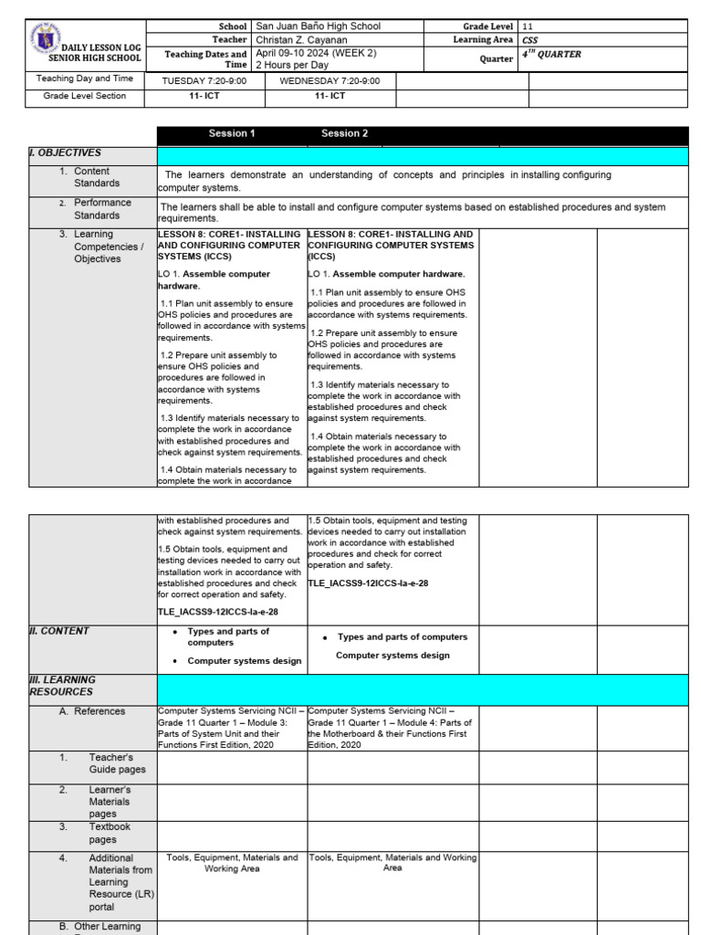 4th-Quarter Week 2. | PDF | Computer Data Storage | Computer Hardware