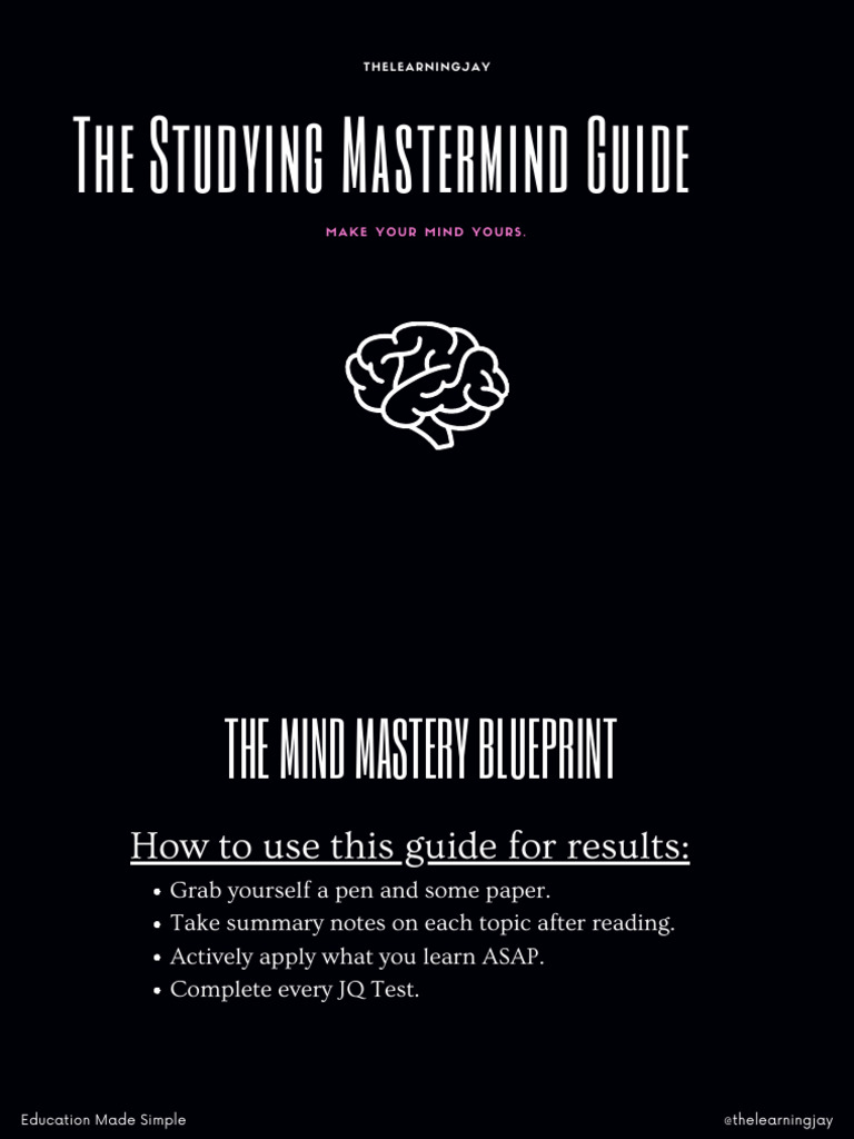 The Studying Mastermind Guide | PDF | Memory | Recall (Memory)