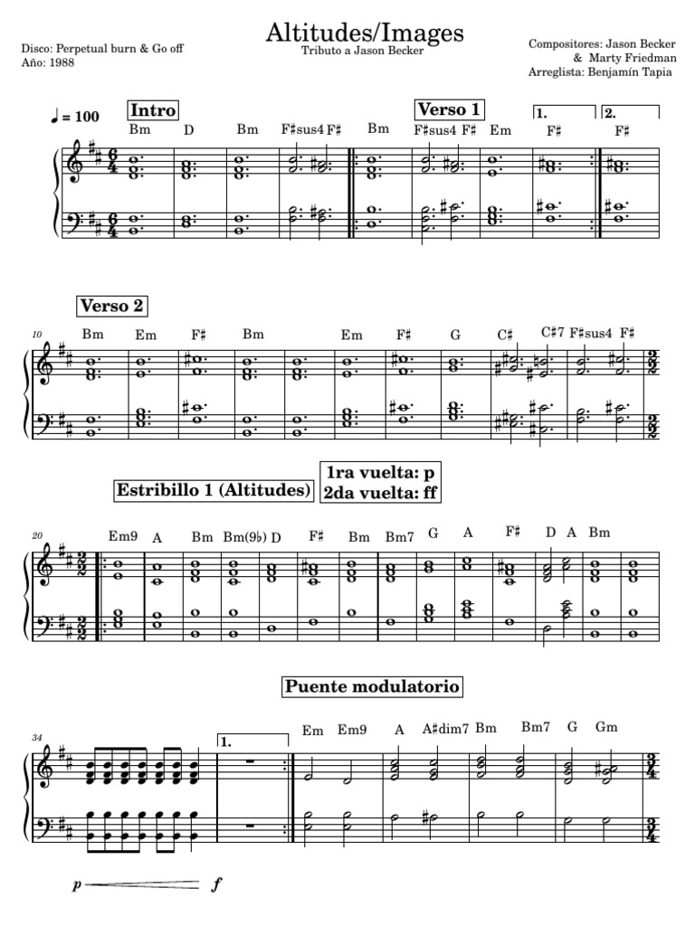 Altitudes-Images arreglo final piano | PDF