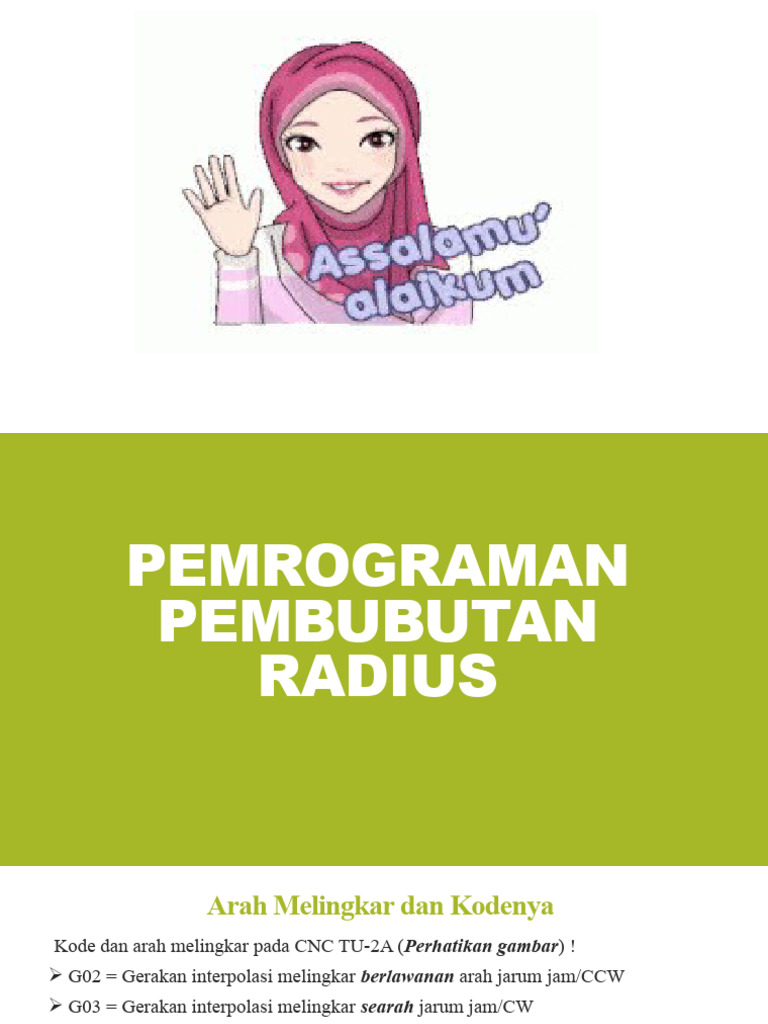 Pemrograman CNC G02 dan G03 | PDF