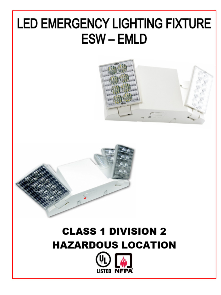 Manual Emergency Lamp Esw 2 | PDF | Electrical Components ...