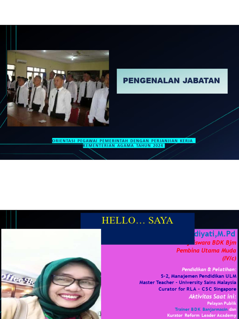 Bahan Tayang Pengenalan Jabatan | PDF