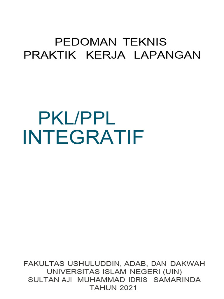 Pedoman Teknis PKL-PPL FUAD UINSI 2021 Final Akhir | PDF