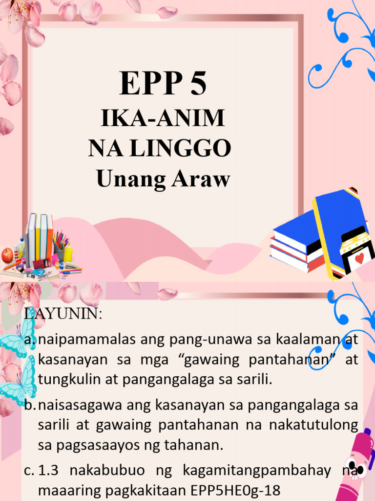 EPP-5-Q3-W6 Lesson Powerpoint | PDF