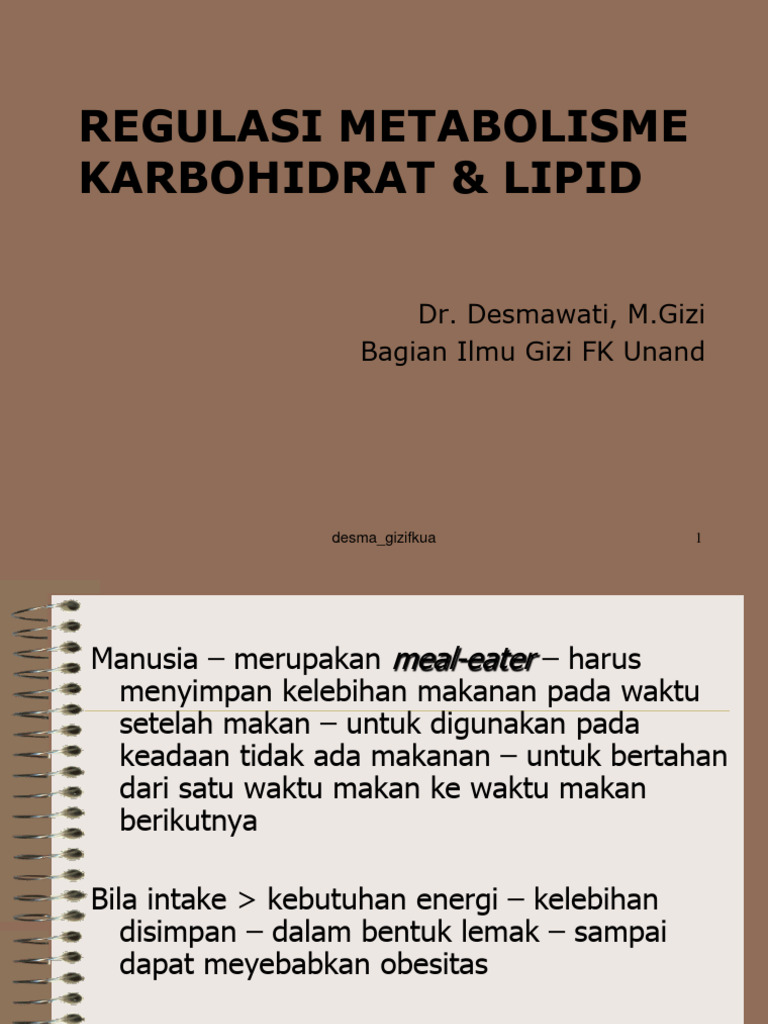 Regulasi Met KH & Lipid | PDF | Kesehatan Holistik