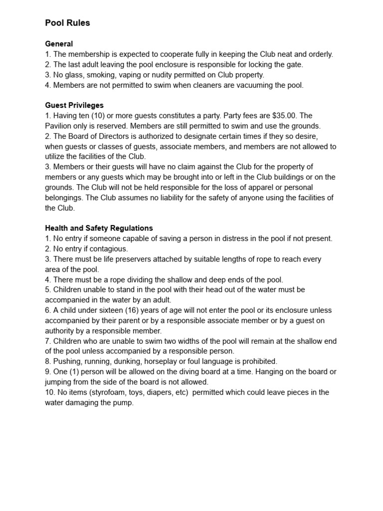 Pool Rules | PDF