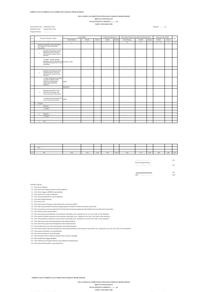 Format RKBMD | PDF | Pengelolaan Keuangan & Uang | Komputer