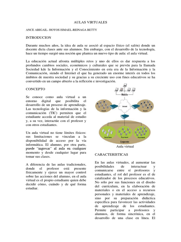 Aulas Virtuales | PDF | Salón de clases | Chat en linea