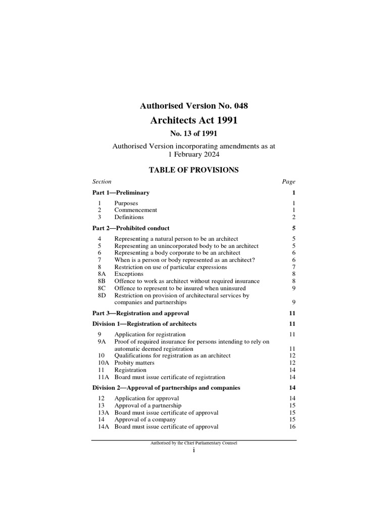 Architects Act 1991 | PDF | Architect | Mediation