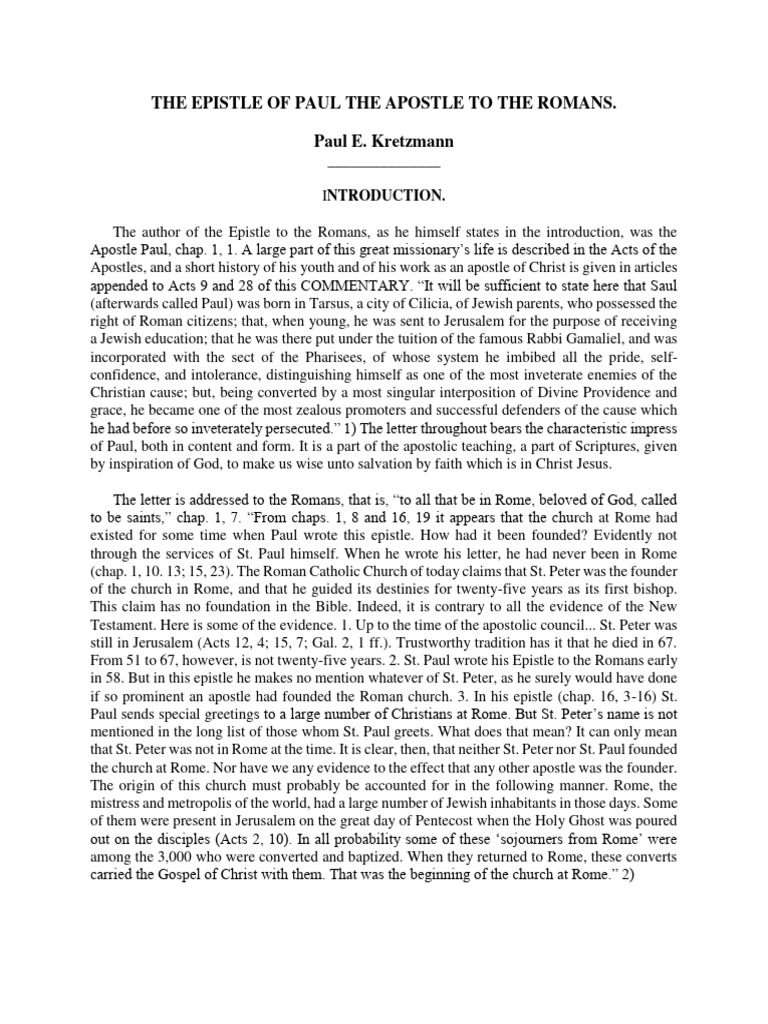 ROMANS | PDF | Paul The Apostle | Jesus