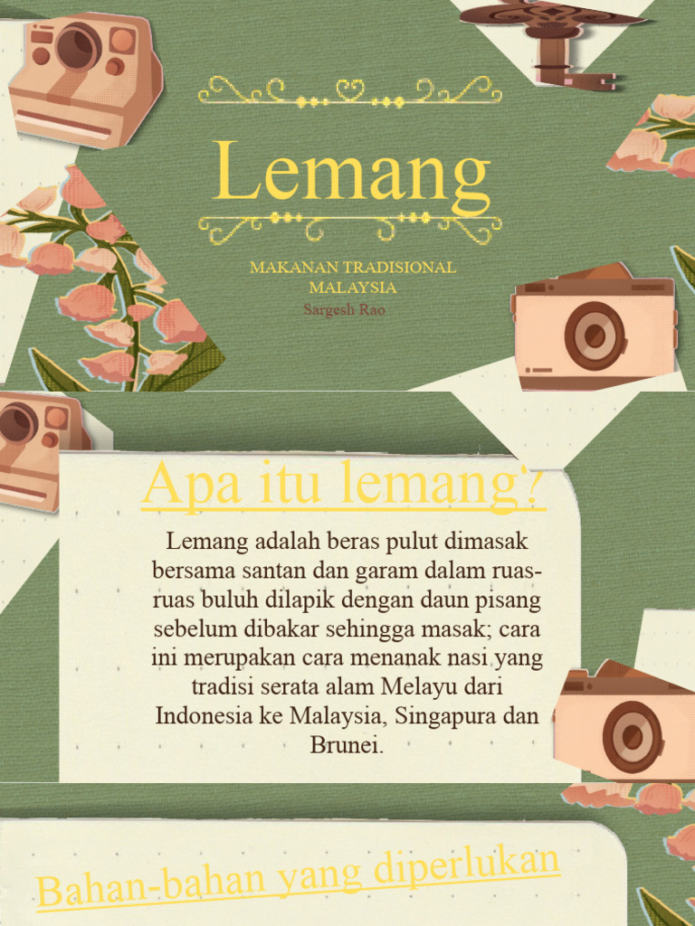 Lemang: Makanan Tradisional Malaysia | PDF