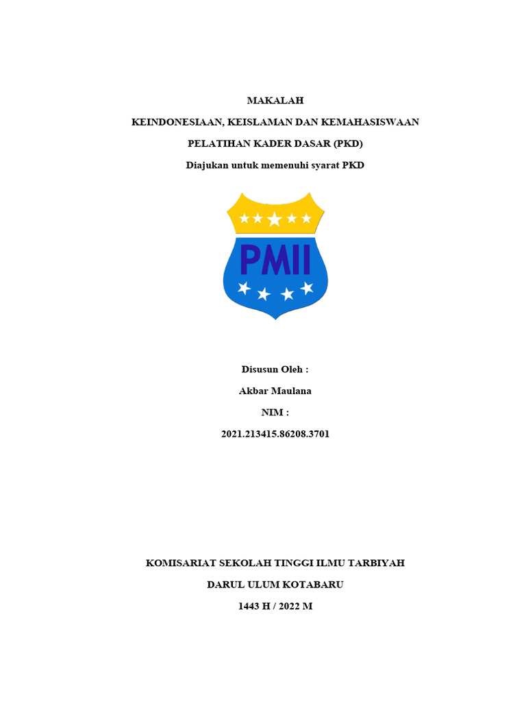 Materi PKD PMII: Keindonesiaan dan Keislaman | PDF | Perjalanan