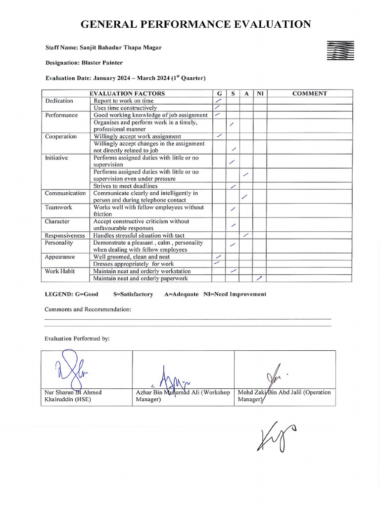 Outstanding Employee Award Q1 - 2024 | PDF | Business | Workplace