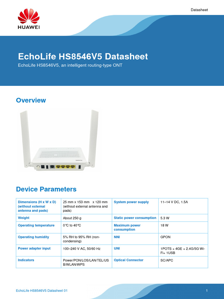 26515 - HS8546V5 datasheet | PDF | I Pv6 | Computer Networking