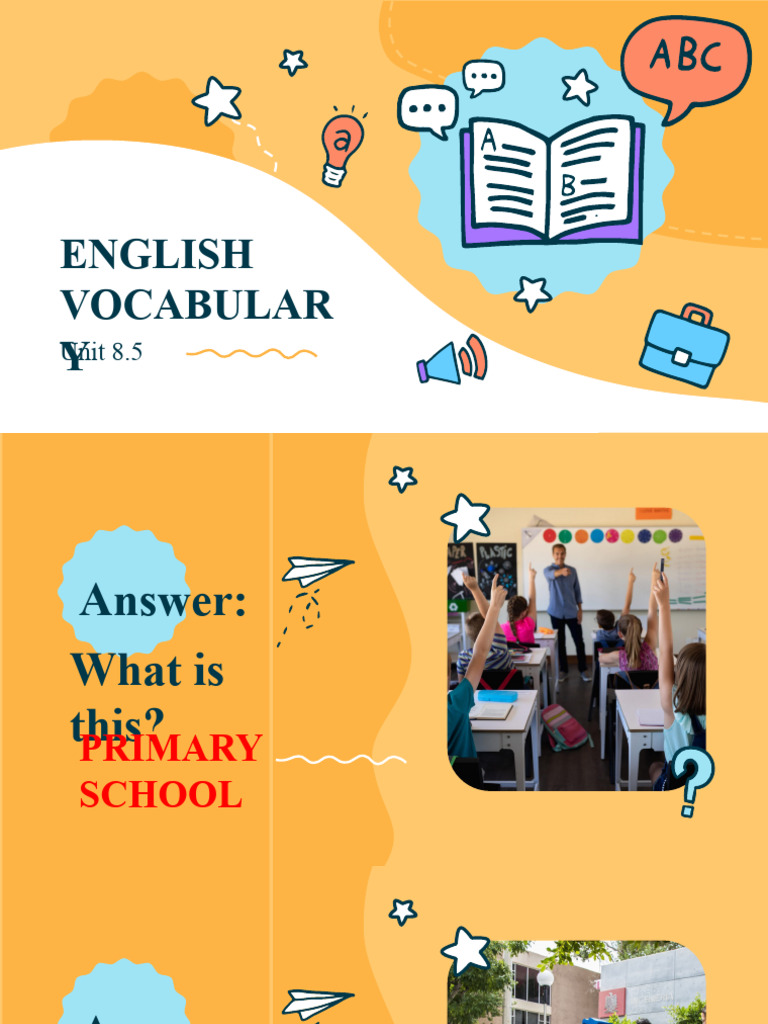 School Vocabulary Quiz | PDF